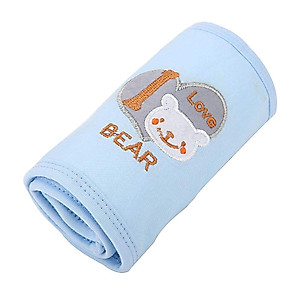 Baby Belly Belt, Newborn Abdomen Keep Warm Button Band Children Waist Support Band for Toddler Boys or Girls, 22inchx6.3inch(Blue)