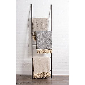 DII Diamond Throw Collection Cotton Woven, 50x60, White