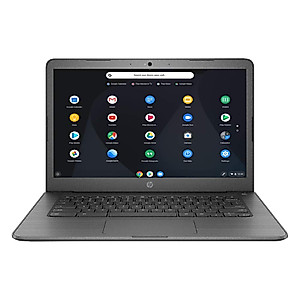 HP 2021 Chromebook 14 Inch Non-Touch Laptop, AMD A4-9120C up to 2.4 GHz, 4GB DDR4 RAM, 32GB eMMC, WiFi, Bluetooth, Webcam, Chrome OS, Gray + NexiGo 32GB MicroSD Card Bundle