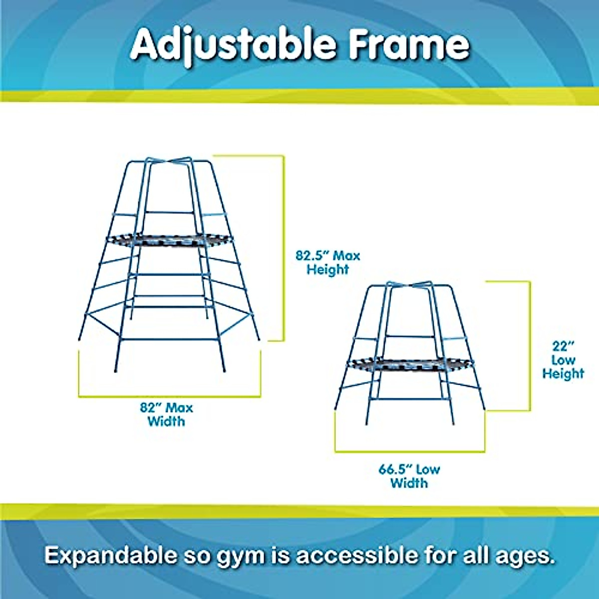 TP Toys Explorer 2 Climbing Set Jungle Gym with Platform and Tent, Blue, 850