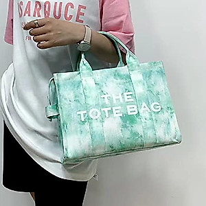 bufftieo Canvas Tote Bags for Women Simple Stylish Crossbody Bag Large Capacity Single Shoulder Handbag Suitable for School Travel Work Tote Bag