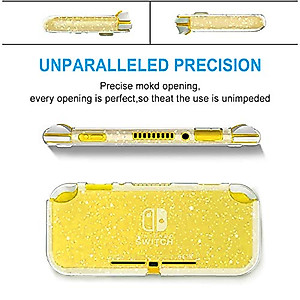 Moxiaomo Protective Case, Liquid Crystal Glitter Bling Soft TPU Cover with Shock-Absorption and Anti-Scratch Protective Case-for Nintendo Switch Lite 2019