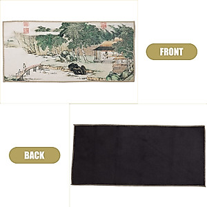 Kichvoe 2pcs Chinese Style Kitchen Tea Towels Chinoiserie Dish Towels Kitchen Bar Towels Large Plate Cloth Gongfu Tea Tray Mat Kung Fu Tea Accessory Set (Style 2)