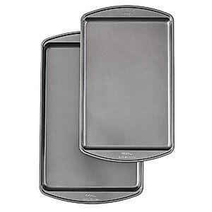 Wilton Perfect Results Premium Non-Stick Bakeware Cookie Baking Sheets Set, 2-Piece, Steel