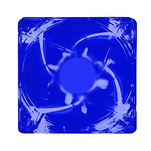 Kingwin 120mm CFBL-012LB Silent Fan, For Computer Cases, CPU Coolers, Long Life Bearing, Quiet Efficient Cooling, and Provide Excellent Ventilation for PC Cases-[Blue LED]