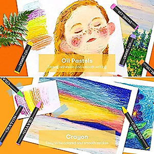 Art Supplies, iBayam 150-Pack Deluxe Wooden Art Set Crafts Drawing Painting Kit with 1 Coloring Book, 2 Sketch Pads, Creative Gift Box for Adults Artist Beginners Kids Girls Boys
