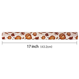 RUSPEPA Fall Wrapping Paper Roll - Mini Roll - Pumpkin Design Great for Thanksgiving, Autumn, Holiday and Party - 17 Inches X 32.8 Feet