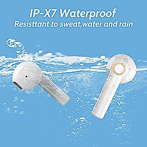 JOYSILIN Bluetooth 5.1 CVC8.0 Noise-canceling Headphones Waterproof Wireless Earbuds Hi-Fi high Sound Quality 13 mm Large-Diameter Driver Maximum 30 Hours of Music Playback Sports Bluetooth Earbuds