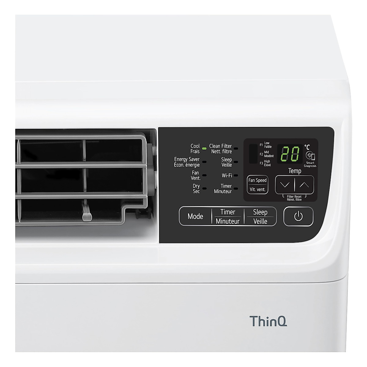 LG 14,000 BTU Dual Inverter Smart Wi-fi Enabled LW1522IVSM Window Air Conditioner, White