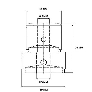 Guyker Guitar Aluminum Alloy Dual Concentric Control Knobs - Dome Volume Tone Stacked Knob Replacement for Electric Guitar or Bass (black, 2 piece)