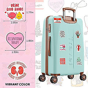 100 Pieces Doctor Nurse Stethoscope Stickers Waterproof Health Care Science Equipment PVC Stickers Human Body Organ Anatomy Map Graffiti Decals for Water Bottles, Laptops, Phones, Skateboards