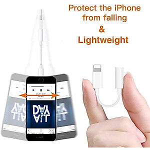 Belcompany 3 Pack Lightning to 3.5 mm Headphone Jack Adapter iPhone Headphones Adapter,MFi Certified iPhone Audio Dongle Cable Earphones Headphones Converter for iPhone iPad iPod