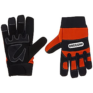 Oregon Protective Chainsaw Work Safety Gloves, Left-Hand Protection, Size Large ,Black