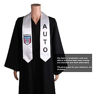 OSBO GradSeason Unisex Adult Plain Graduation Stole for Academic Commencements, 60'' long (White)