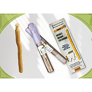 SEWAK Miswak Sticks for Teeth Natural Toothbrush | مسواك | Siwak Organic Wooden Tooth Brush Oral Teeth Whitener with Holder | Vacuum Sealed