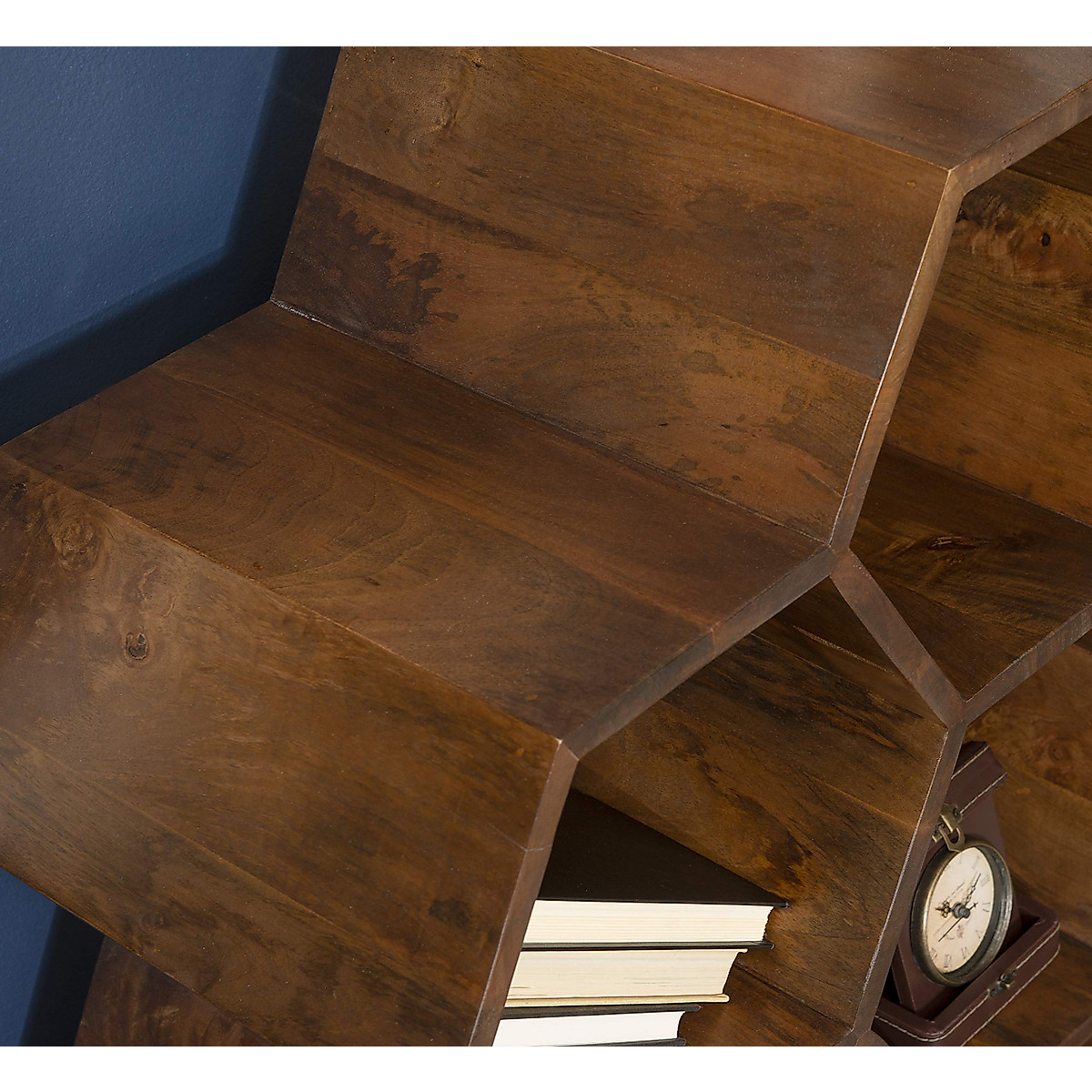 Powell Bianca Hazelnut Honeycomb Bookshelf