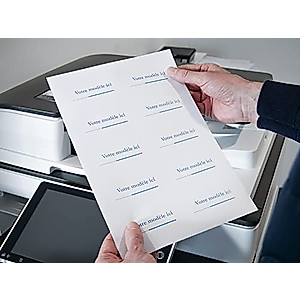 Avery - Pack of 100 Rectangular Self-Adhesive Labels, White Paper, 80 x 50 mm, Customisable and Printable Laser, Inkjet and Copier (PPW-80 x 50.FR)