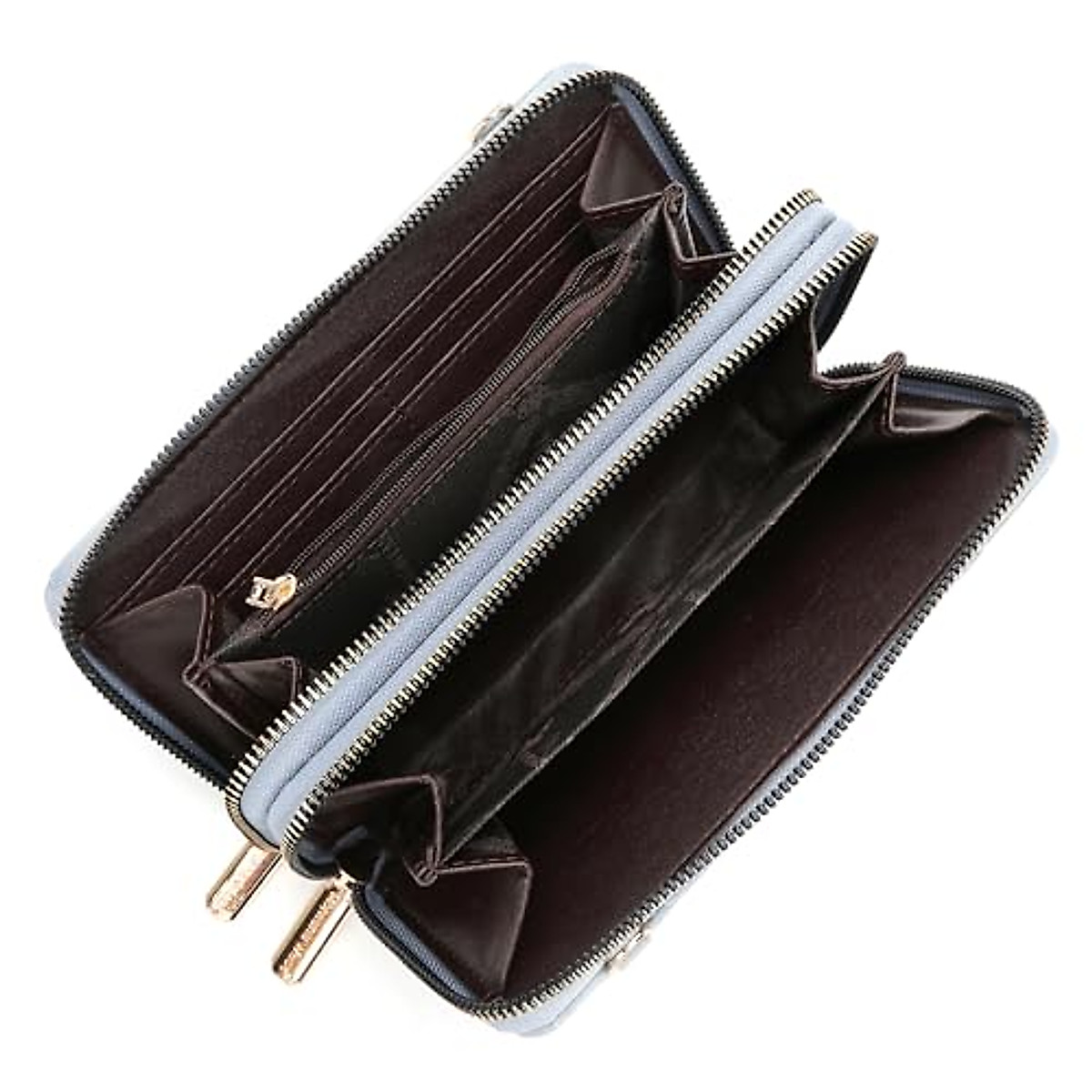 Montana West Crossbody Wallet for Women Dual Zipper Compartment Wristlet Purse Clutch Shoulder Bag MWC-209JN