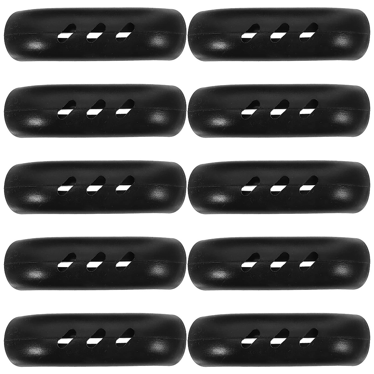 Kichvoe Silicone Assist Handle Holder Grip, 10Pcs Cast Iron Skillet Handle Covers Non Slip Pot Grip Handle Sleeve Hot Handle Holder Wok for Frying Pans Griddles Black