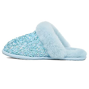 UGG Women's Scuffette II Chunky Sequin Slipper, SEA Breeze, 6