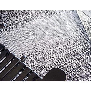 Unique Loom Outdoor Modern Collection Area Rug - Ombre (4' 1" x 6' 1" Rectangle, Charcoal Gray/ Ivory)