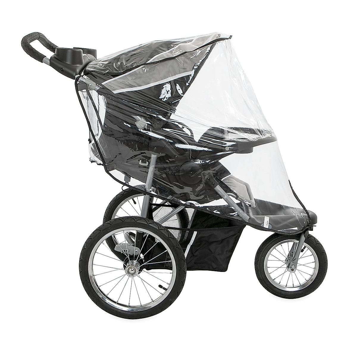 Nuby Rain Weather Shield for Jogging Stroller, Clear Stroller Cover with Storage Pocket, Only Fits Most Jogging Strollers
