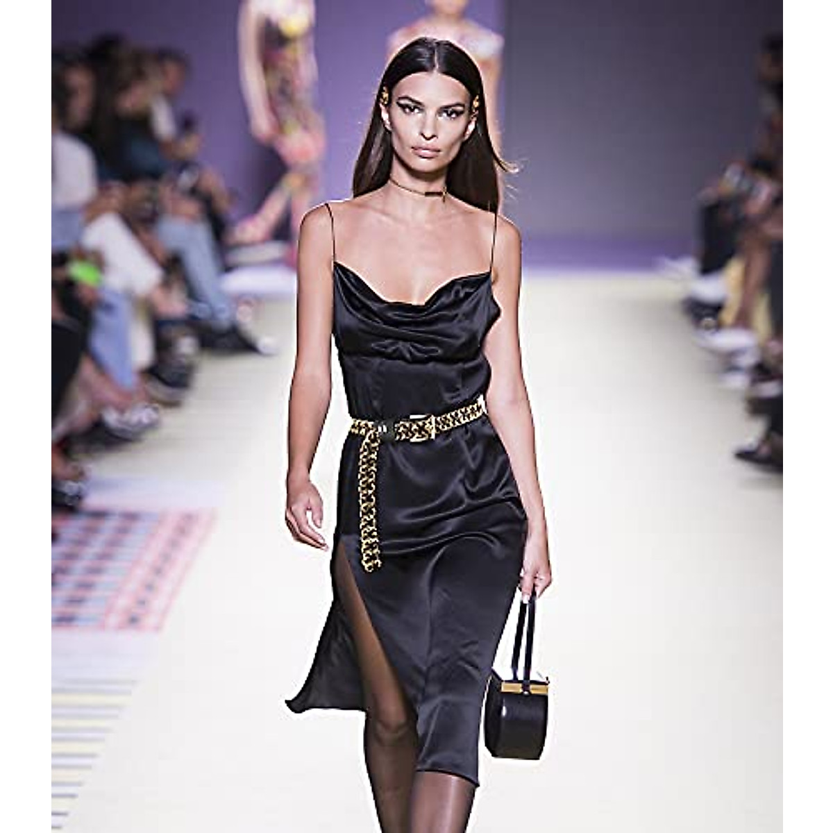 YeeHeen Leather Chain Belts Womens Metal Waist Belts Adjustable Waist Chain for Dress 105CM Gold