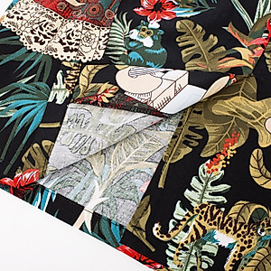 Women's 50s Vintage Printed Leaves Pencil Dress Cap Sleeve Wiggle Dress Medium