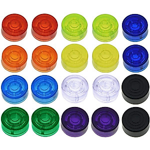 Jiayouy Guitar Effect Pedal Footswitch Toppers Foot Nail Cap Protection Cap for Guitar Effect Pedal Protection Cap Colorful 20PCS/Set