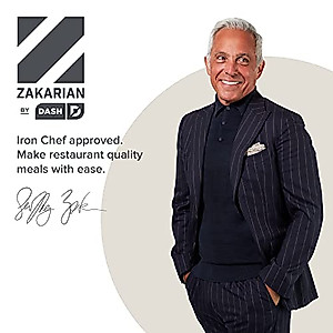 DASH Zakarian 13" Nonstick Cast Iron Frying Pan, Dual Handle Skillet with Titanium Ceramic Coating, Black