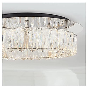 Keighley Crystal 100-Watt Polished Chrome Integrated LED Flush Mount