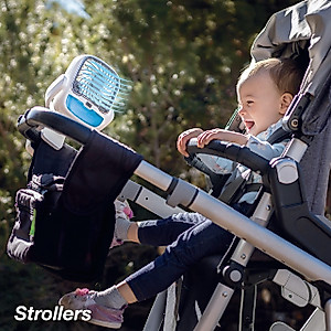 Arctic Air Portable Fan, Grip Go 3 Speed Small Fan, Great Stroller Fan, Travel or Desk Fan, Cordless Personal Evaporative Air Cooler, Universal Clamp for Indoor & Outdoor Use, 360 Degree Head Swivel