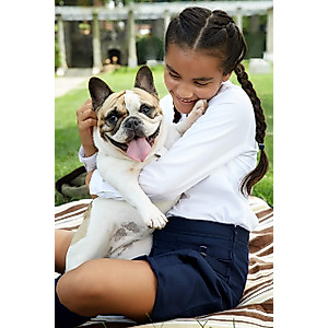 French Toast Little Girls' Long Sleeve Peter Pan Collar Blouse, White, 6