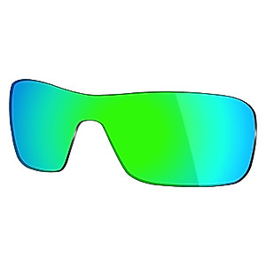 Mryok 4 Pair Polarized Replacement Lenses for Oakley Turbine Rotor Sunglass - Stealth Black/Fire Red/Ice Blue/Emerald Green