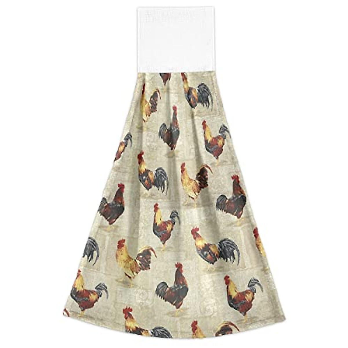 Rustic Rooster Hanging Kitchen Towels Country Animal Dish Cloth Soft Tea Bar Towels Fingertip Towels for Bathroom Farmhouse Decor