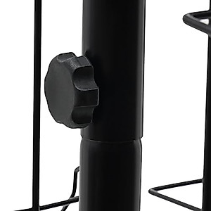 Fichiouy 4FT Tall 16 Pockets Rotating Greeting Card Rack On Wheels, Pocket Rotating Holder Pocket Size(L*H): 15*10cm/5.91*3.94in (Black)