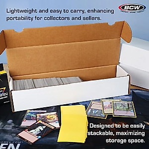 BCW 800 Count Trading Card Storage Box - 3 Pack | Cardboard Organizer for Baseball, Basketball, Football Cards, MTG, Pokemon | Card Game Storage & Protection | Card Storage Box | Assembly Required