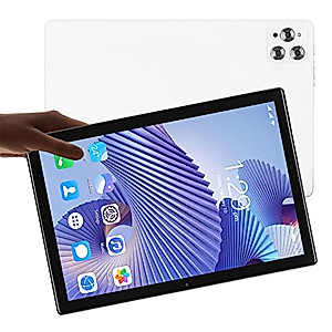 FECAMOS Tablet PC, 10.1in FHD HD Tablet Octa Core CPU with Keyboard for Travel (US Plug)