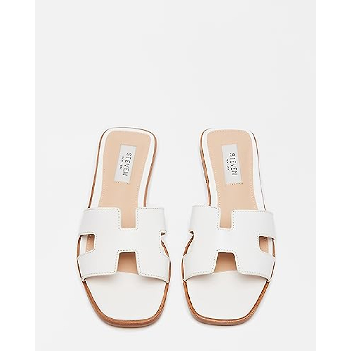 Steve Madden Women's Hadyn Sandal, White Leather, 8.5