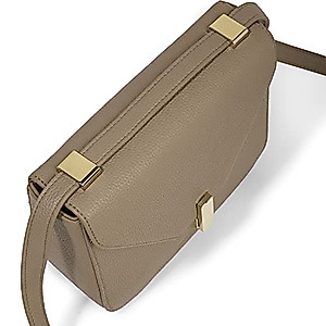 KATIE LOXTON Casey Womens Medium Vegan Leather Convertible Crossbody Top Handle Satchel Purse Taupe