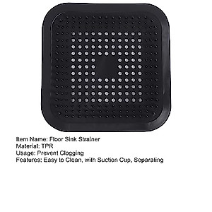 Saterkali 2Pcs Hair Catcher,Floor Sink Strainer with Suction Cups Anti-Clogging Hair Catcher Bathroom Bathtub Shower Drain Protector Kitchen Sink Floor Filter Light Blue