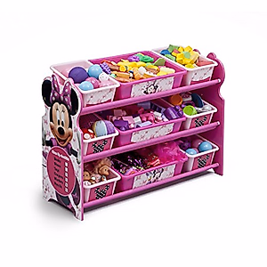 Delta Children 9 Bin Plastic Organizer, Disney Minnie Mouse