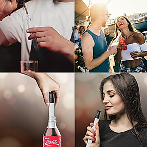 Shot Straw, Shot Holder For Drinks and Chasers,the Beach, Pool, & Parties - Fits All Standard Bottles & Glasses&The Chiase-1oz(Black)