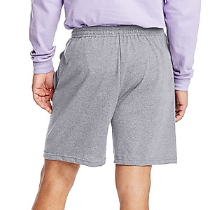 Hanes Mens Jersey Cotton With Pocket Workout-and-training-shorts, Light Steel, 3X-Large US