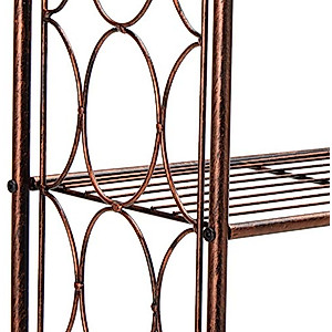 Kings Brand Furniture Over The Over The Toilet Shelf, Brushed Copper