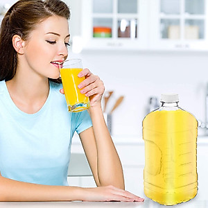 MT Products Clear PET Plastic Juice Bottles 64 oz. - Empty Container with Tamper Evident Caps (Set of 4) - Made in the USA