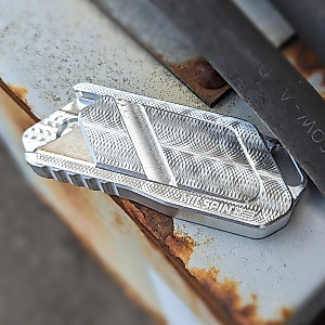 Milspin Magnus 2.0 Aluminum EDC Utility Knife with Retractable Razor and Internal Spare Blade Storage I 7 Blades Included I Made in USA