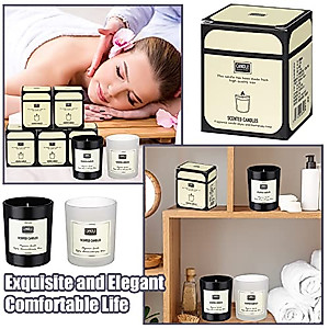 MTLEE 24 Pcs Candles for Home Scented Candles Gift Set for Women Bulk 8 Long Lasting Aromatherapy Jar Candle Soy Wax Candles for Teacher Birthday Thanksgiving Anniversary (Fresh Scent, Elegant Style)