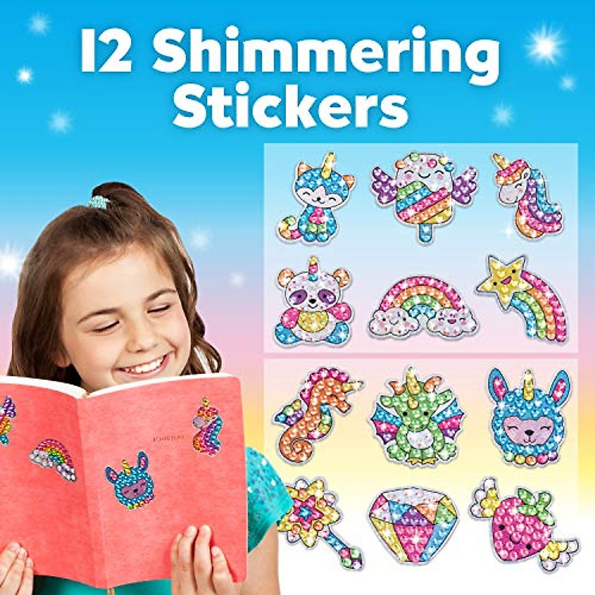 Creativity for Kids Big Gem Diamond Painting Kits: Magical Stickers and Suncatcher DIY Kit - Diamond Art for Kids, Unicorn Gifts for Girls Ages 6-8+