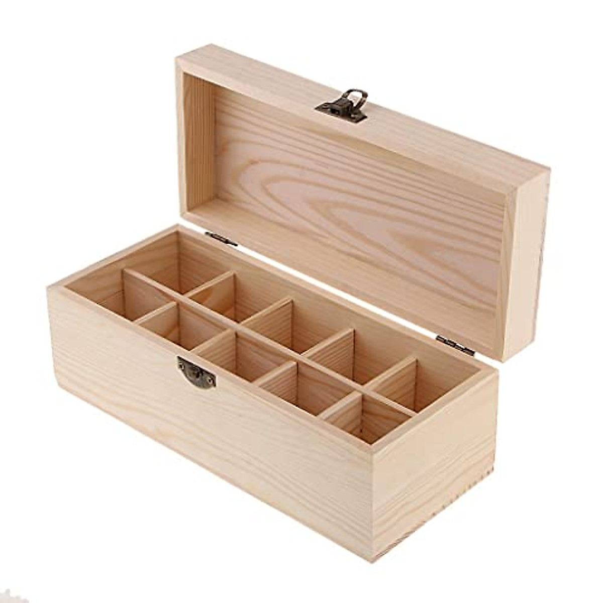UGPLM Large Essential Oil Storage Box Wooden Case Oils Organizer Holder for Keeping Your Oils Holds 515-30ml Bottles (4 Sizes), 10 Grids